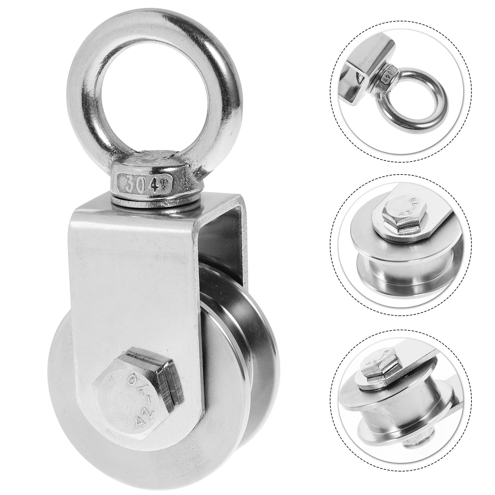 Masteelf Heavy Duty Stainless Steel Rope Pulley System for Home Use 360 ...