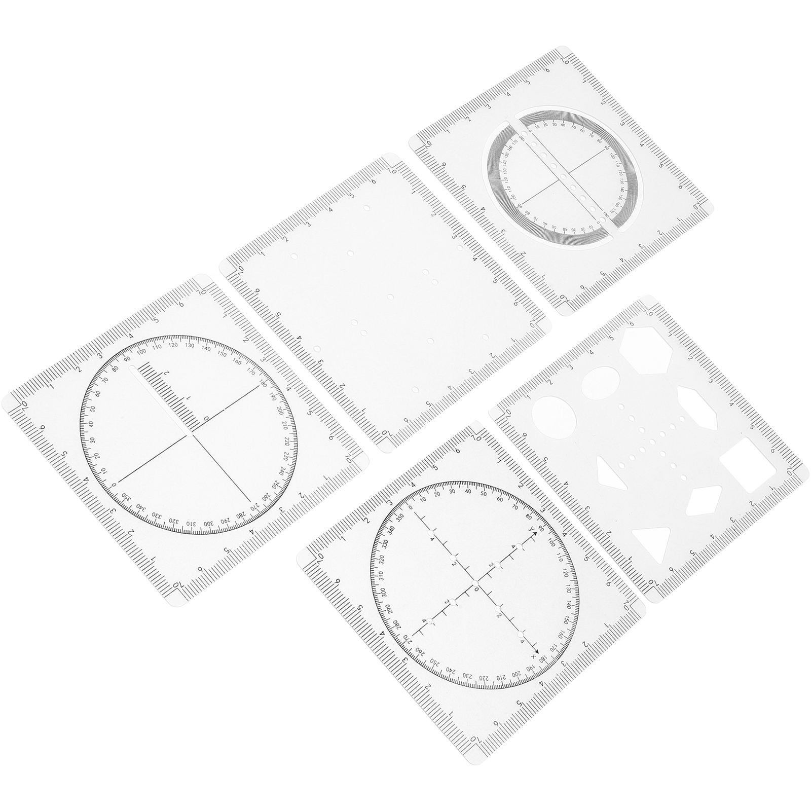 Masteelf Hemoton 1 Set Math Functions Drawing Template Stencil Plastic ...