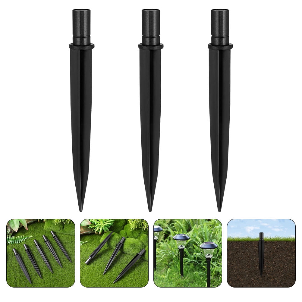 Masteelf Hemoton 15pcs Black Solar Torch Light Ground Spikes Plastic ...