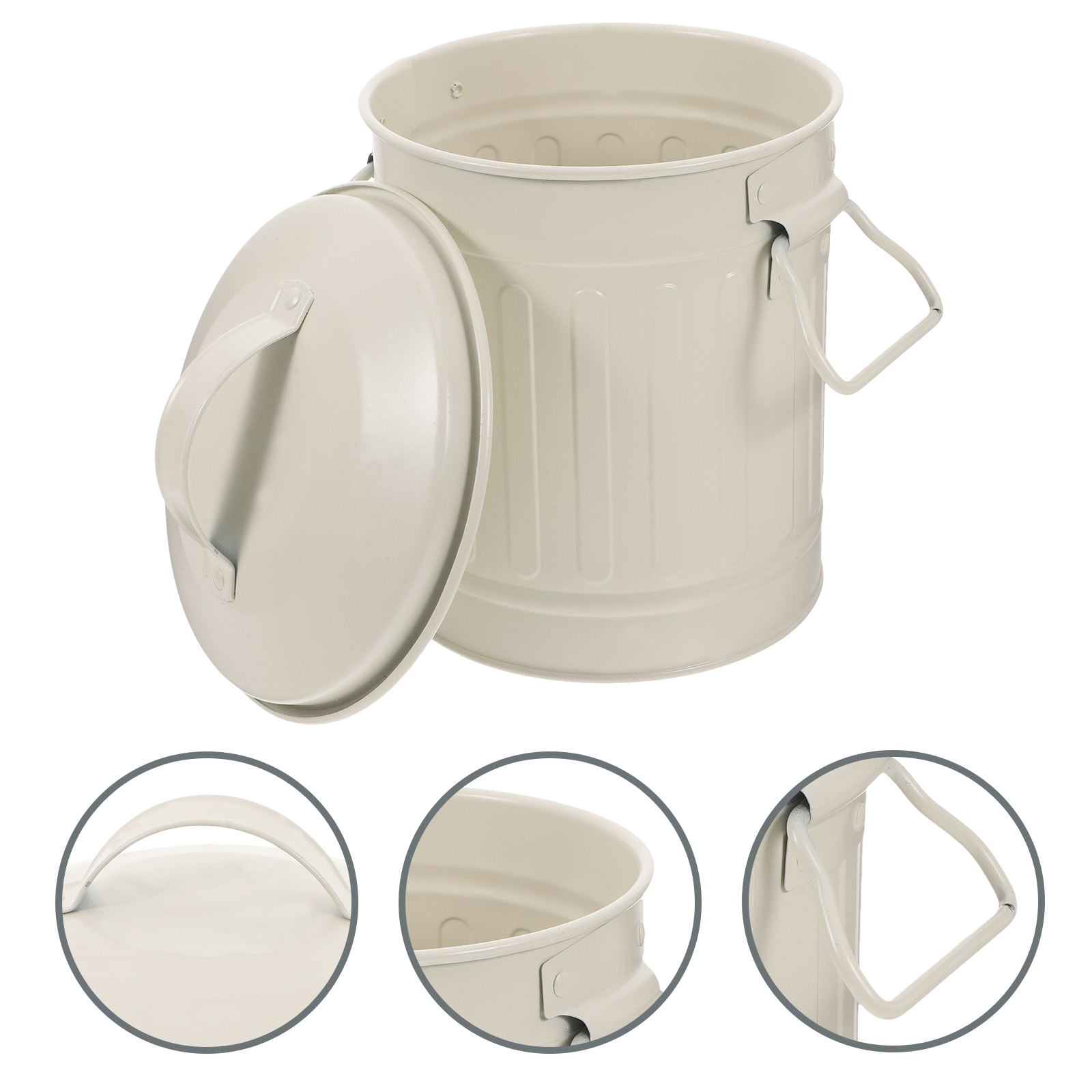 Masteelf Hemoton Vintage Iron Pen Holder Small Trash Can Tiny Trash Can ...