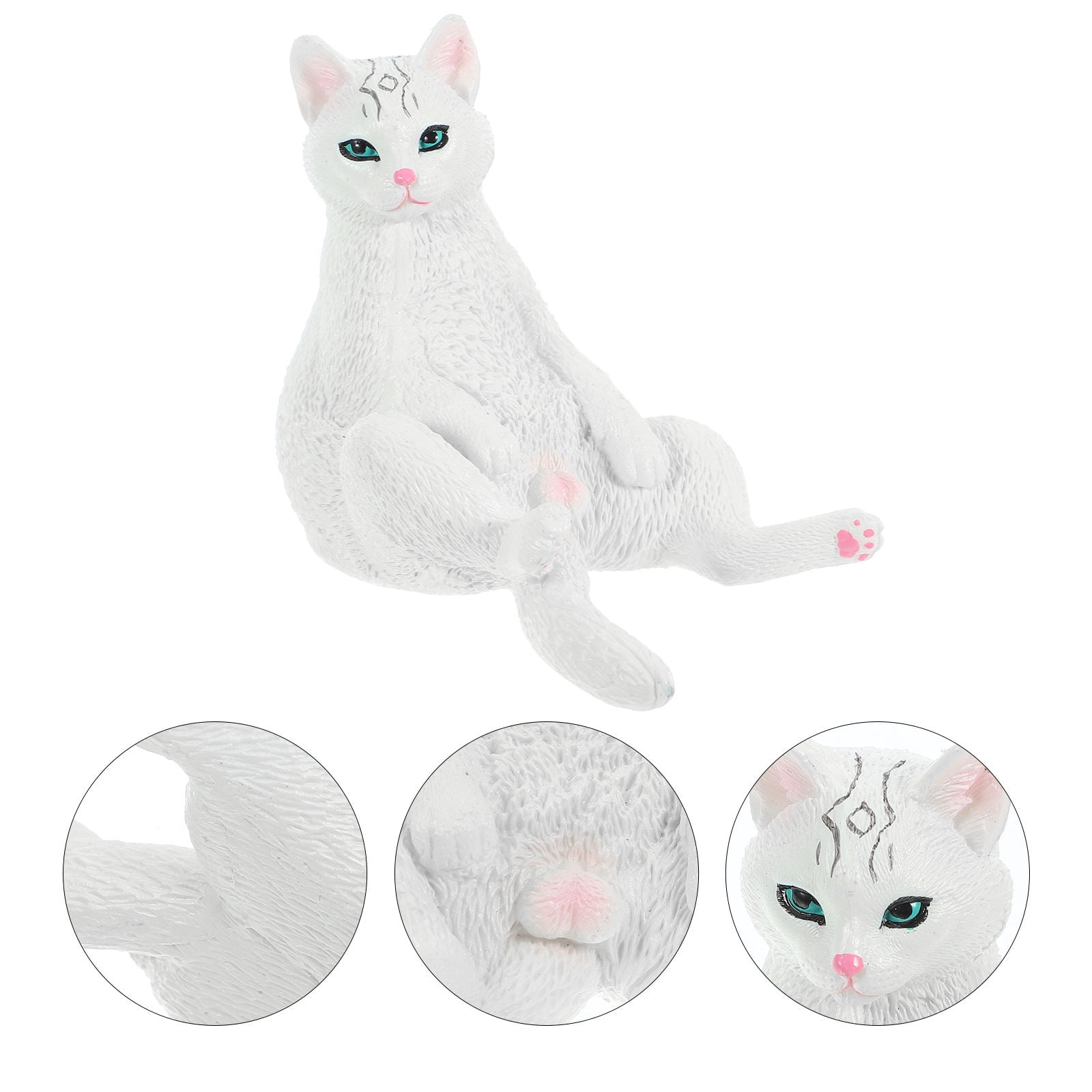 Masteelf Highly Simulated Cat Model Small Cat Sculpture Table Decor ...