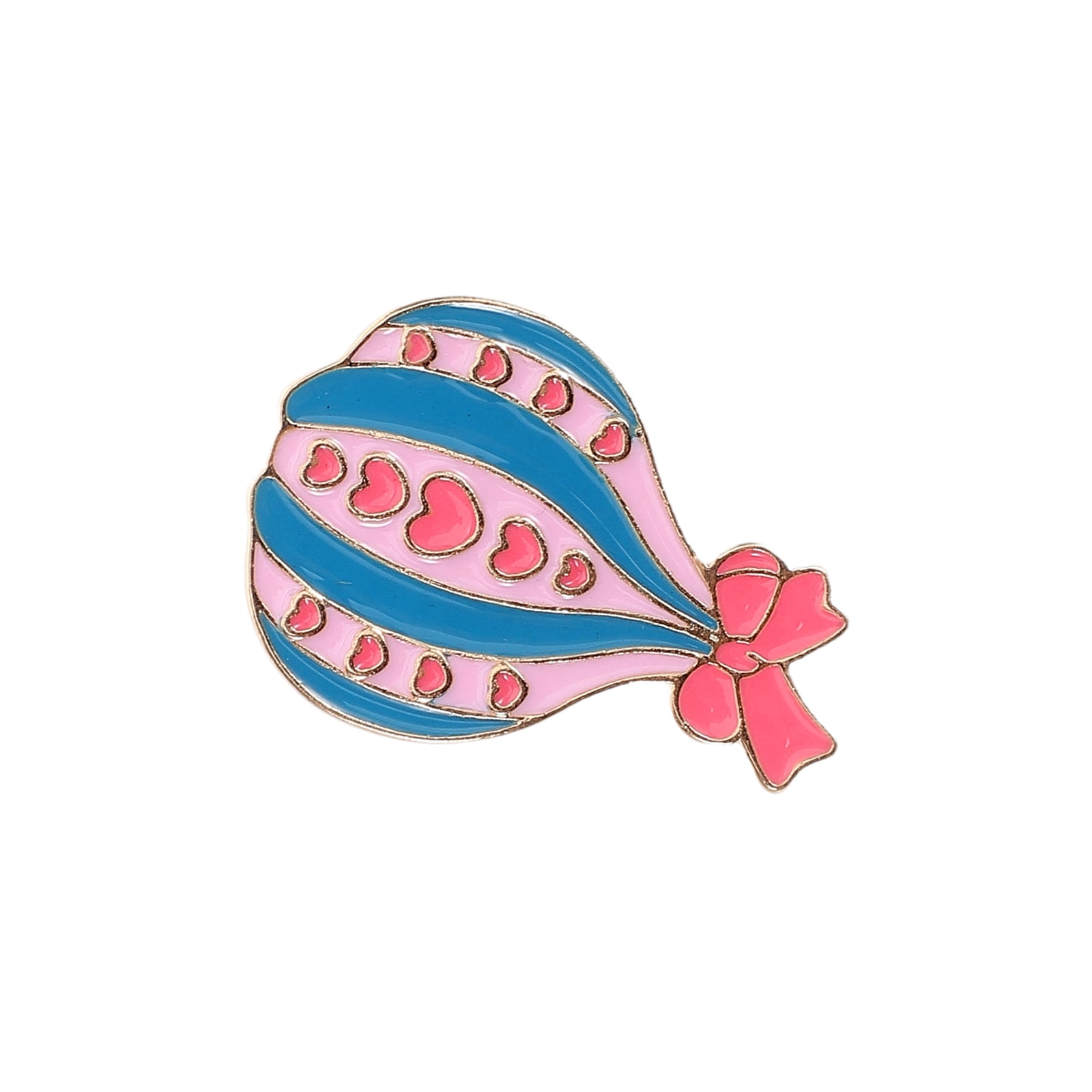 Masteelf Hot Air Balloon Lapel Pin Heart Safety Brooch Metal Lapel Pin ...