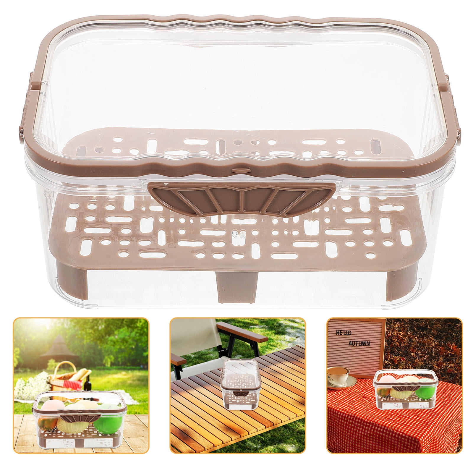 Masteelf Ice Chilled Snackle Box Container With Lid And Handle Fruit ...