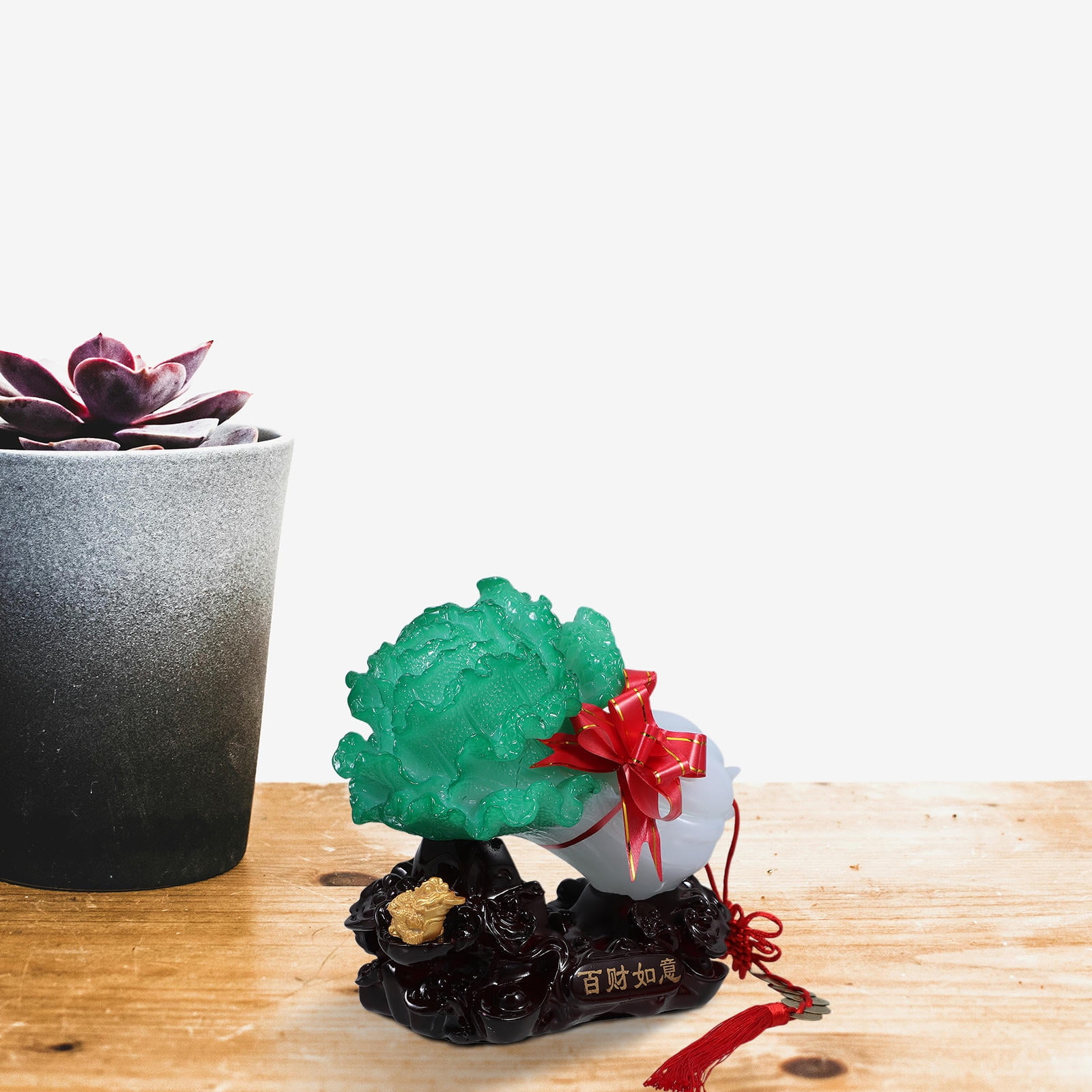 Masteelf Imitation Jade Chinese Cabbage Figurine Resin Vegetable Decor ...