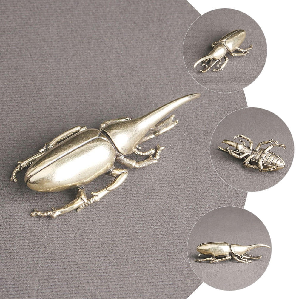 Masteelf Insect Decor Beetle Bronze Sculpture Beetle Art Office 7.20X3 ...