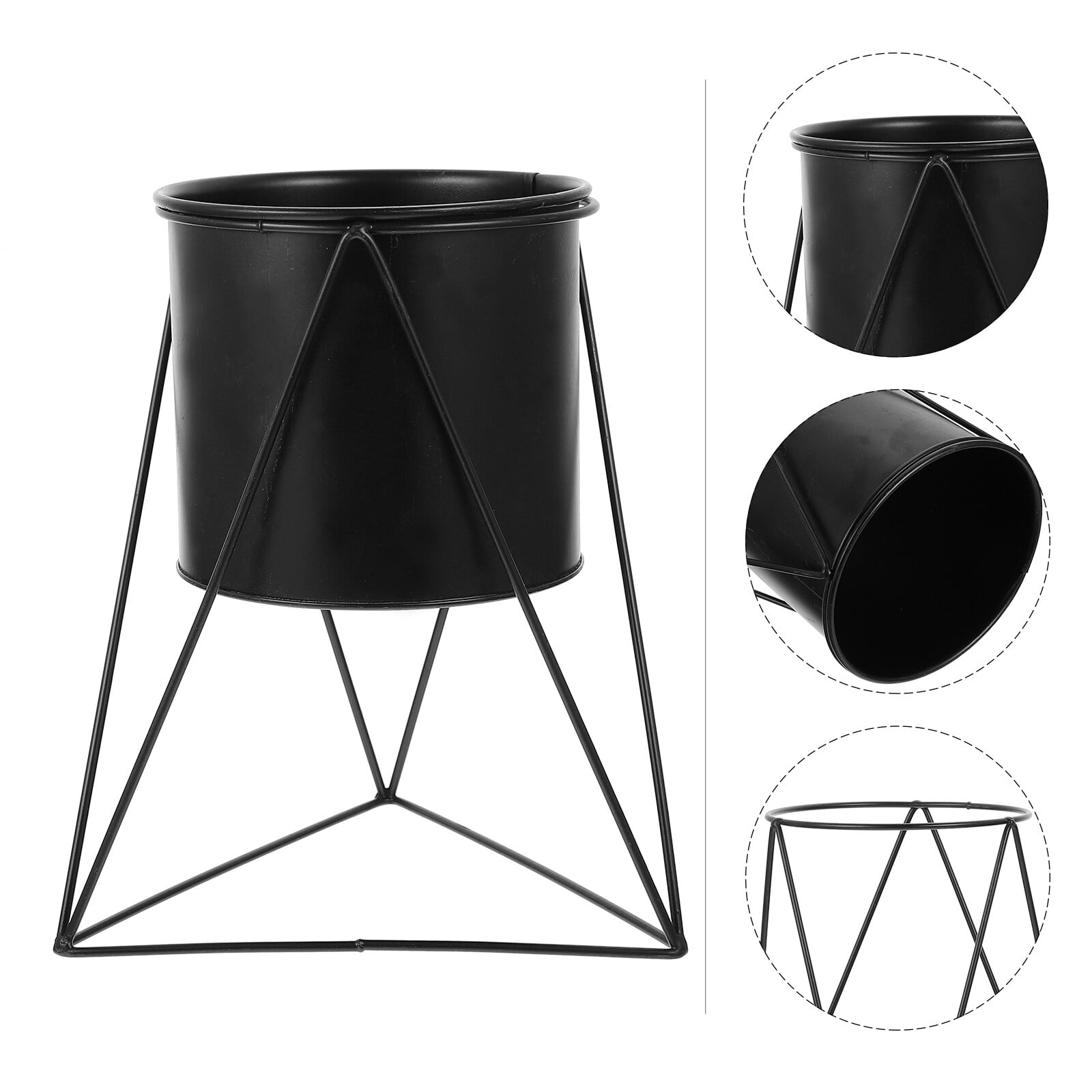 Masteelf Iron Flower Stand Plant Pot Display Rack Indoors Pots Black ...