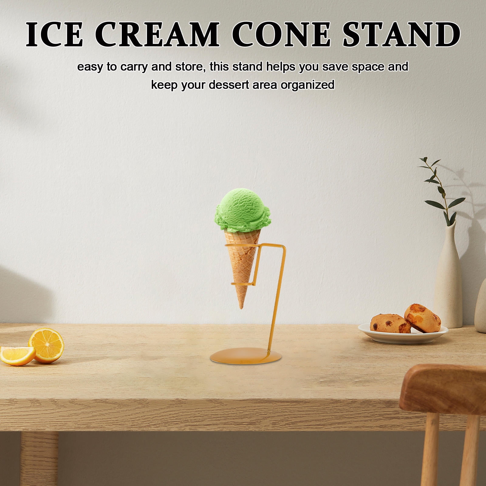 Masteelf Iron Ice Cream Cone Display Stand Versatile Cone Holder For ...
