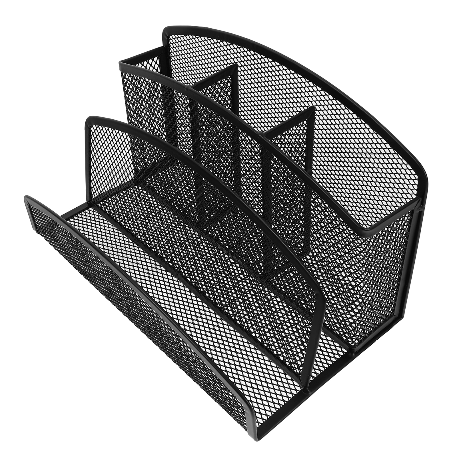 Masteelf Iron Mesh Desktop Organizer Mesh Magazine File Holder Black ...