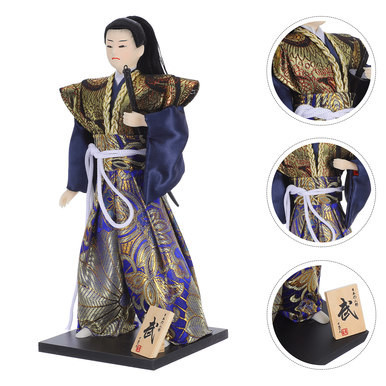 Masteelf Japanese Samurai Warrior Doll 12 inch Traditional Kimono ...