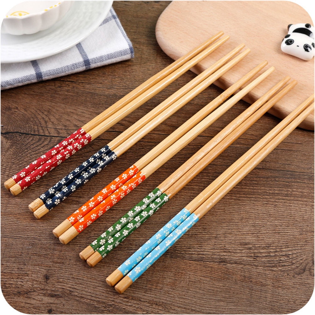 Masteelf Japanese Style Wooden Chopstick Set for Kitchen Use with ...
