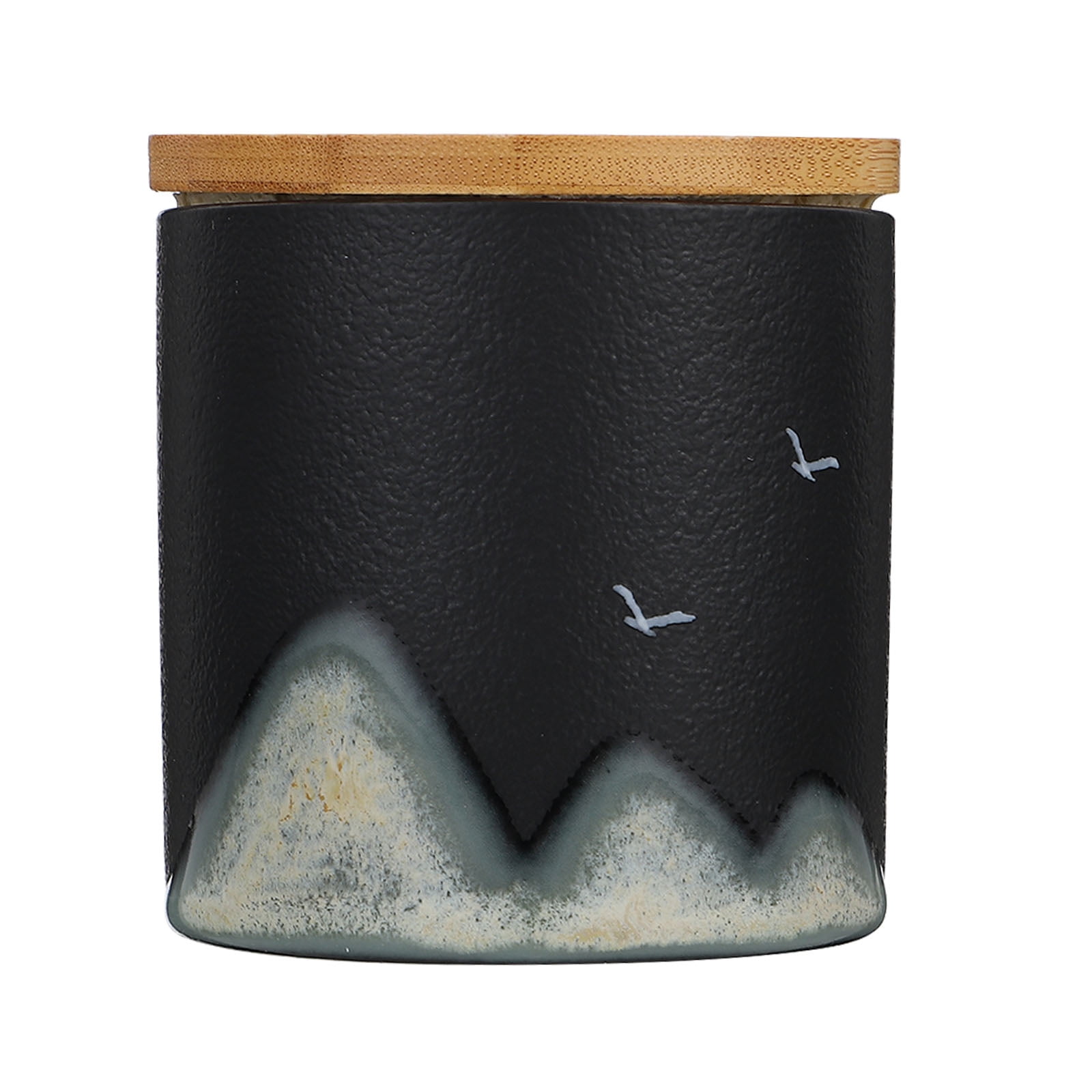 Masteelf Jar Tea Coffee Storage Container Black Pottery - Walmart.com