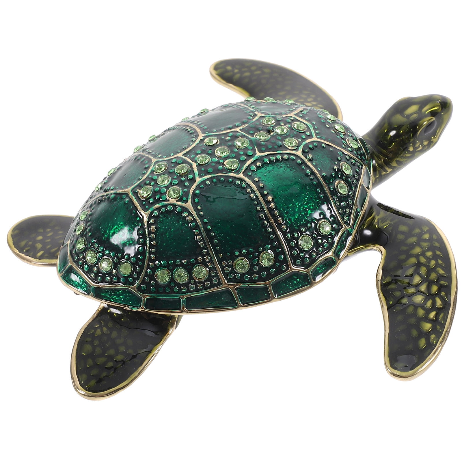 Masteelf Jewelry Organizer Enameled Sea Turtle Shaped Trinket Box Small ...
