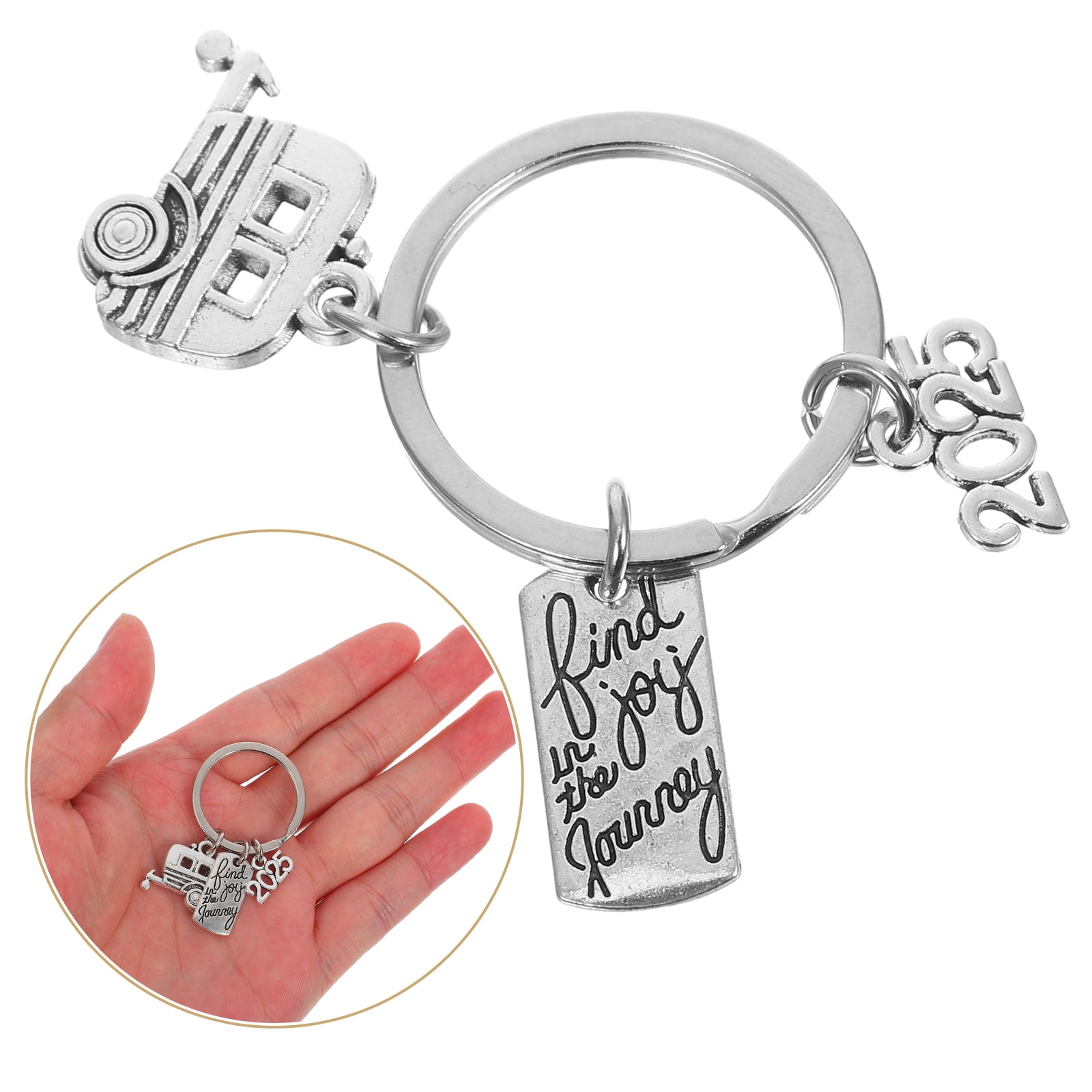 Masteelf Key Chain Camping Vacation Keychain Retirement Keyring ...