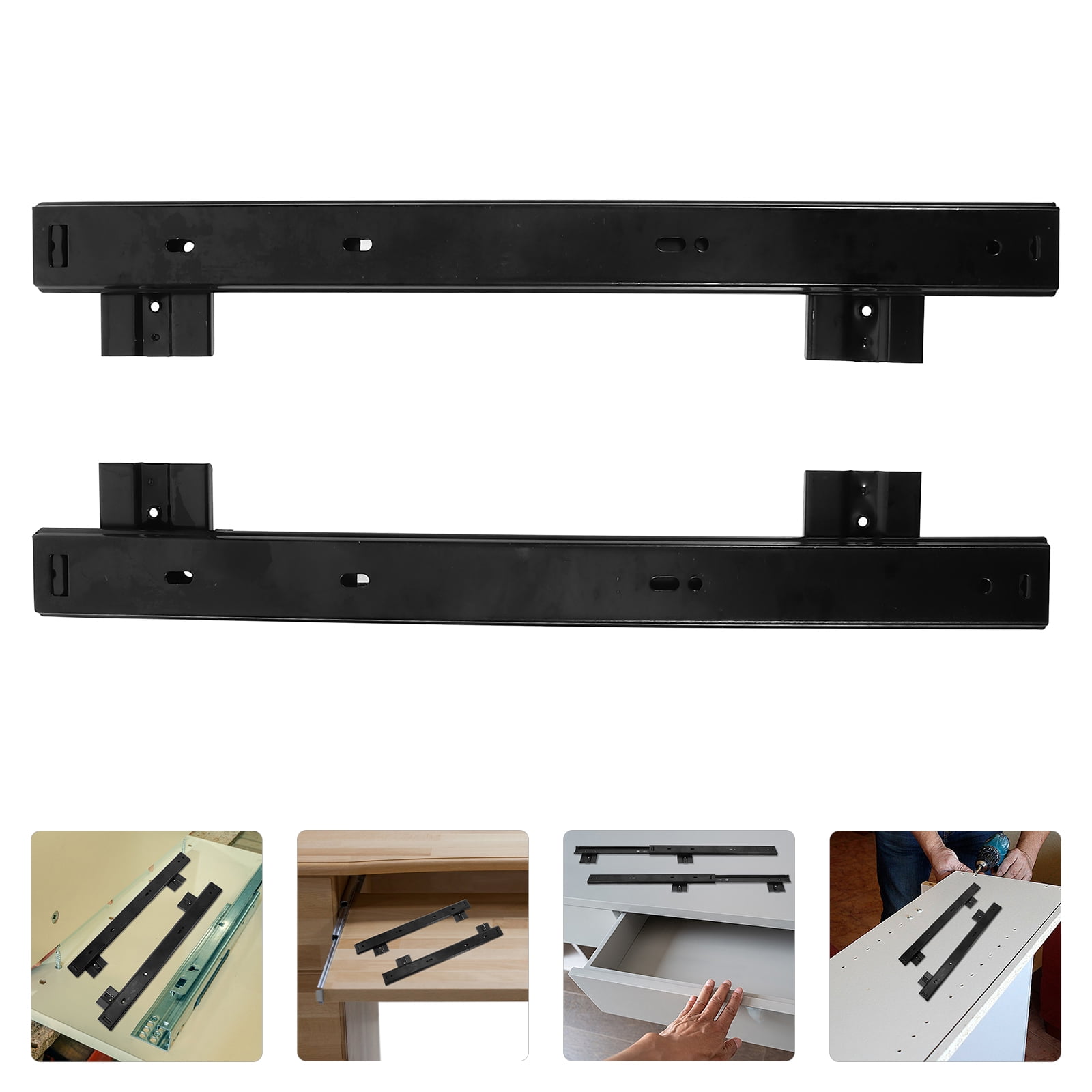 Masteelf Keyboard Slider Sliding Rails Side Mount Slides Office Desk ...
