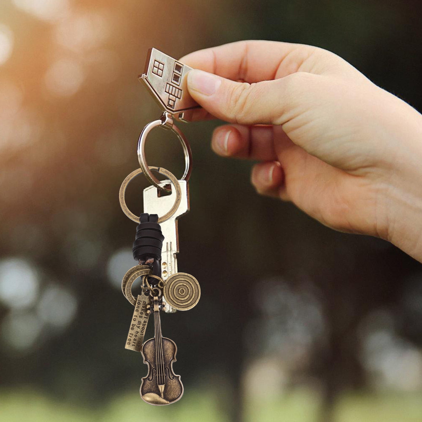 Masteelf Keys Musical Violin Keychain Man 11.30X3.00X1.50CM - Walmart.com