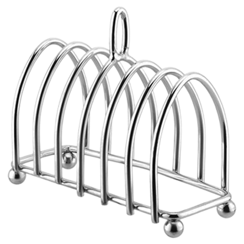 Masteelf Kitchen Rack Stainless Steel Toast 6-slice Bread Breakfast ...