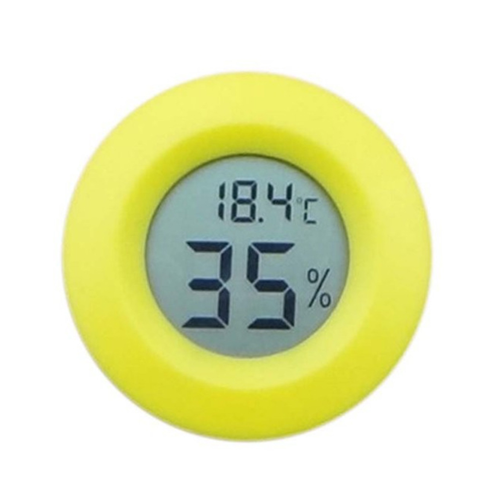 Masteelf LCD Round Shape Mini Humidity Temperature Meter Hygrometer ...