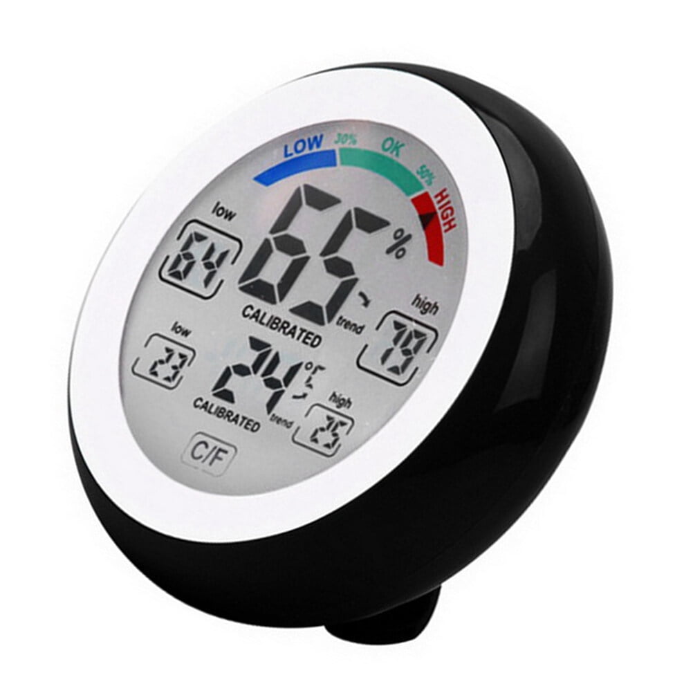 Masteelf LCD Thermometer Circular Touch-screen Thermometer Precision ...