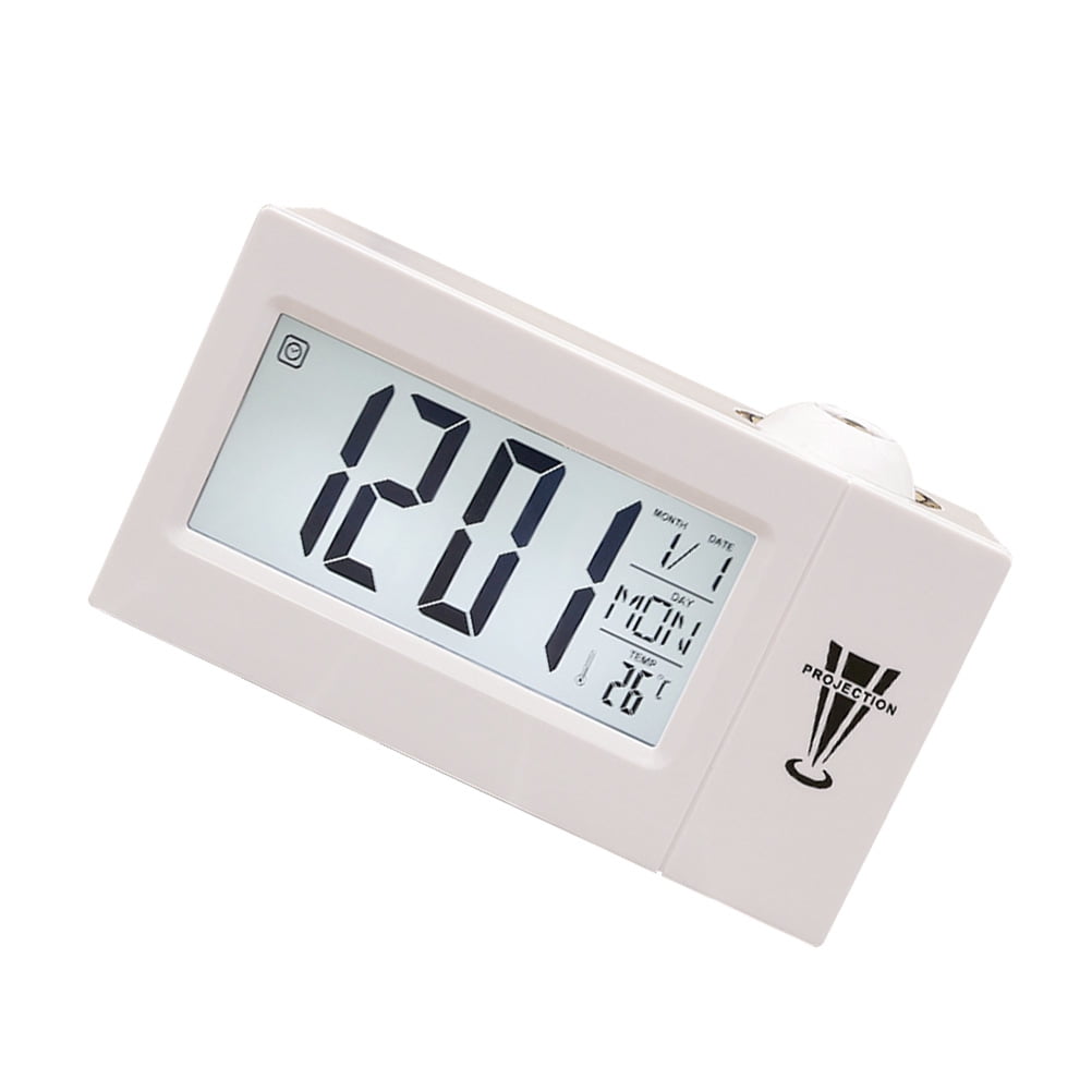 Masteelf LED Display Alarm Clock Digital Projection Clock Modern Table ...