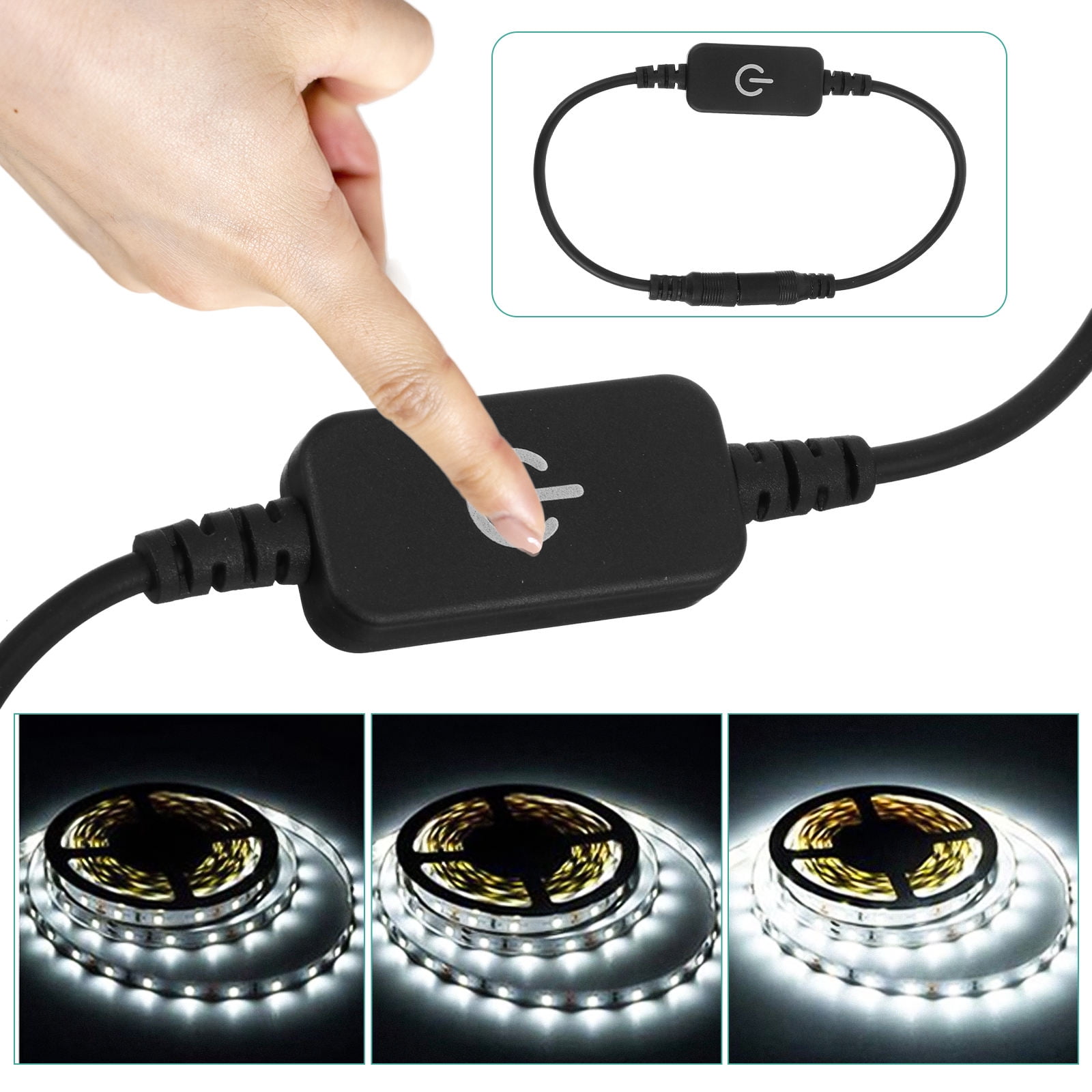 HEATSHAKING Touch Lamp Switch Black Plastic 1Pcs 11.8X0.8X0.8In ...