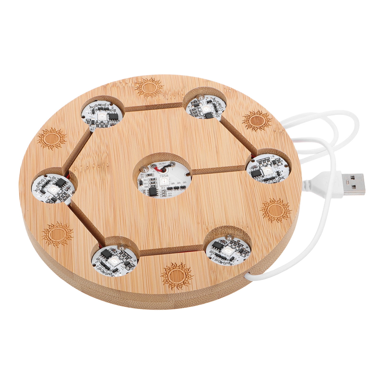 Wooden LED Lighted Display Base for Crystal Art, Glass Art, and Wood ...