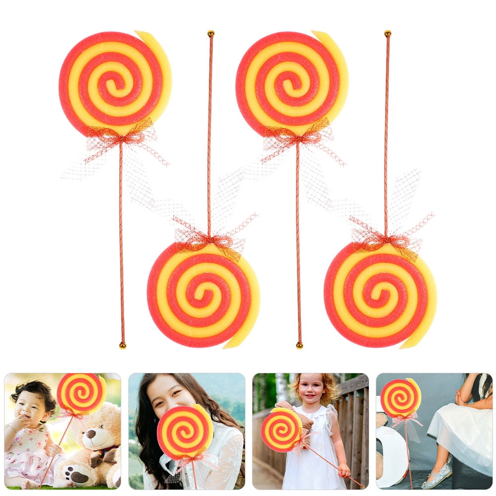 Masteelf Large Fake Lollipop Prop for Decoration with Bright Orange ...