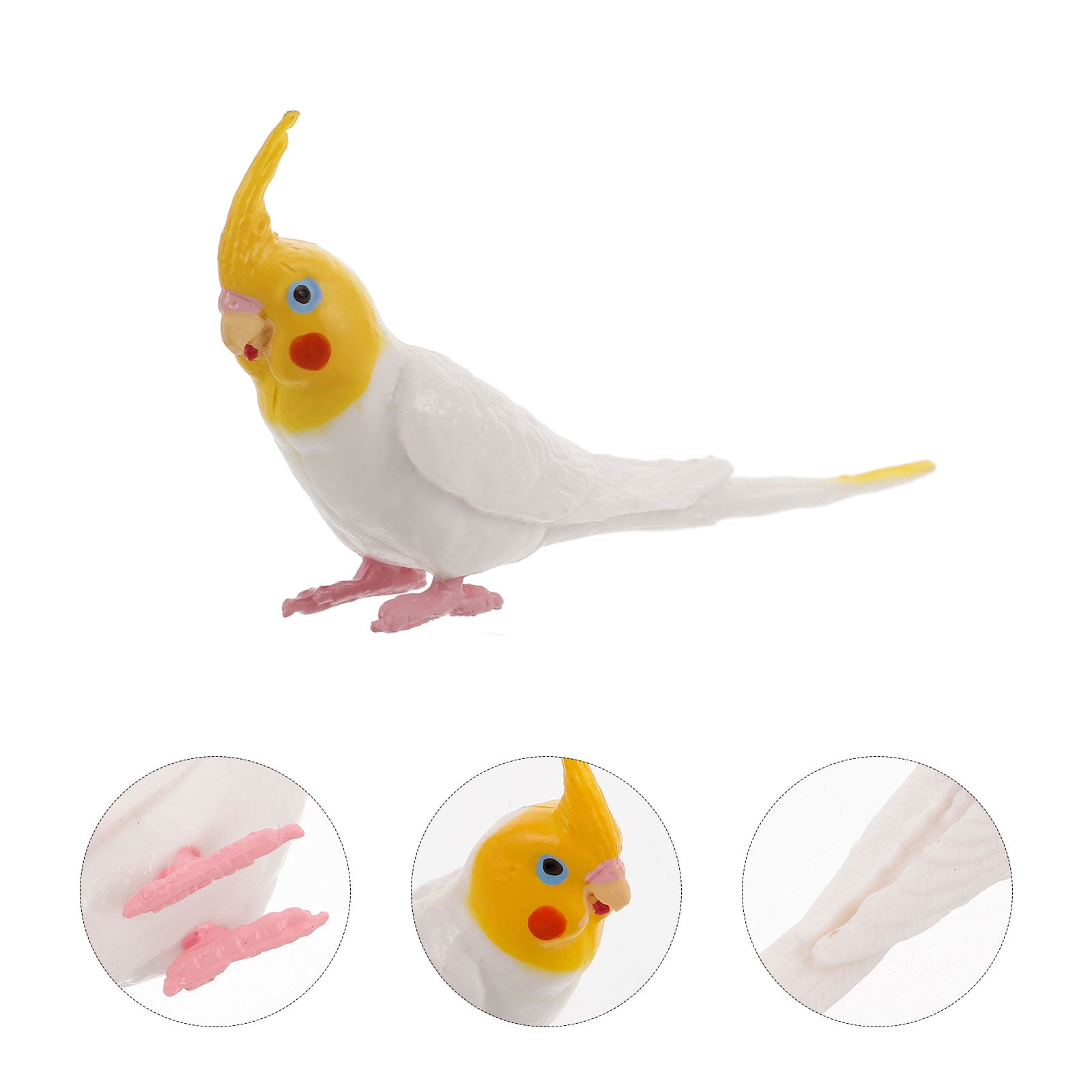 Masteelf Lifelike Parakeet Bird Models Realistic Parrot Figurines Fake ...
