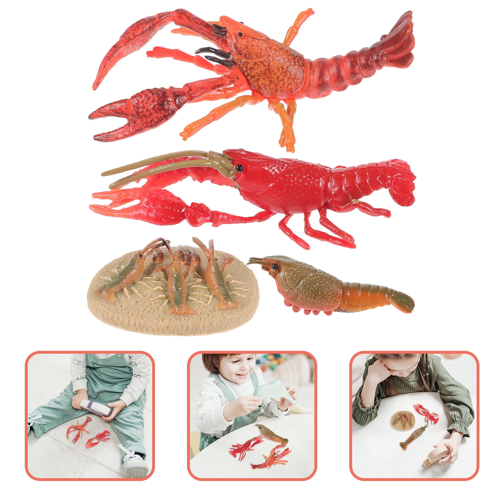 Masteelf Lifelike Plastic lobster Model Toys for Kids Educational ...