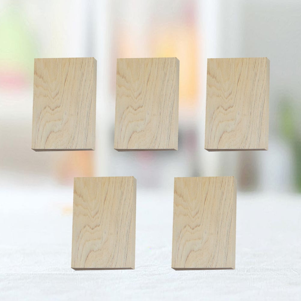 Masteelf Light Yellow Craft Wood Blocks for DIY Use Smooth Surface ...