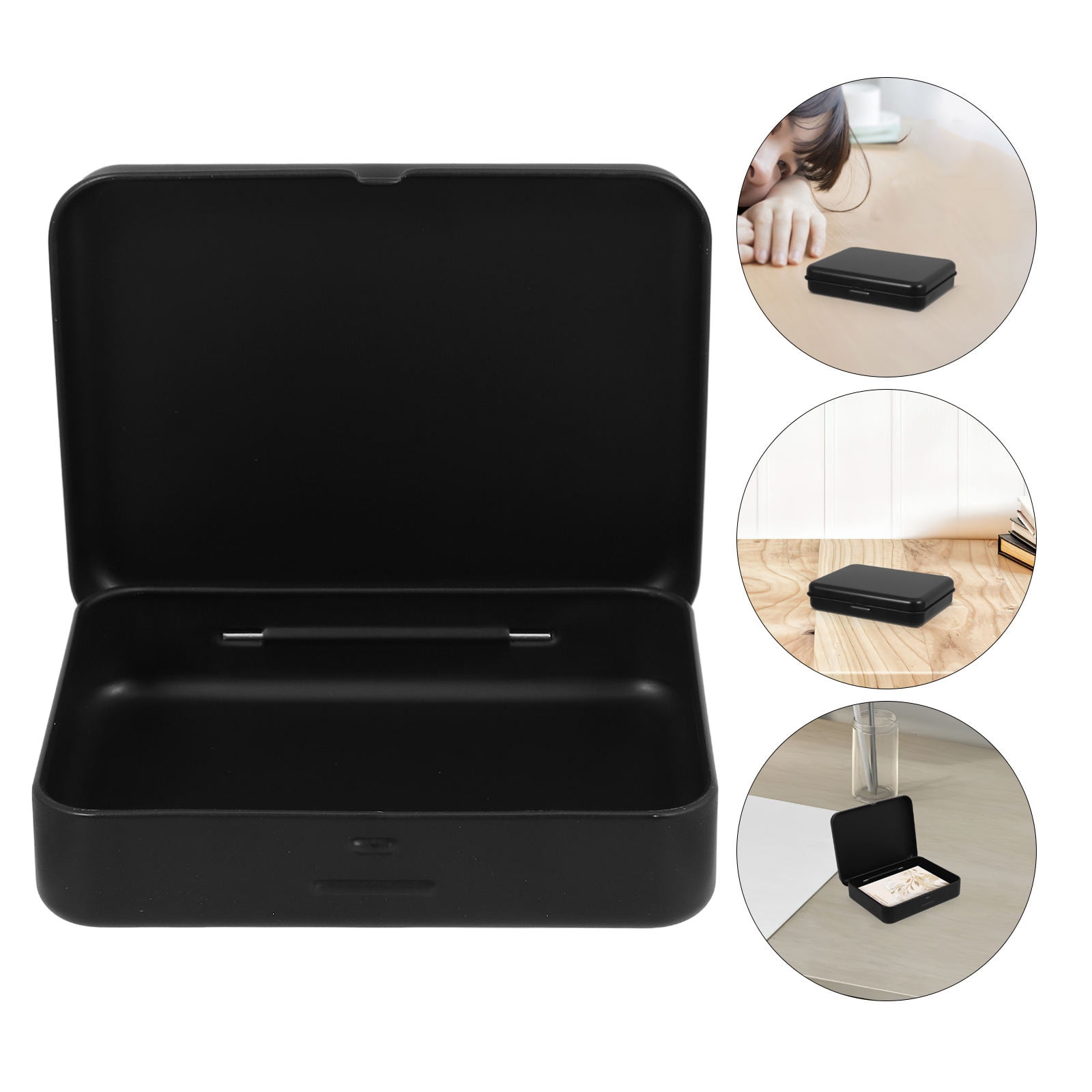 Masteelf Locking Mini Tin Box Book Storage Safe Box Dvd Bag Lock Box ...