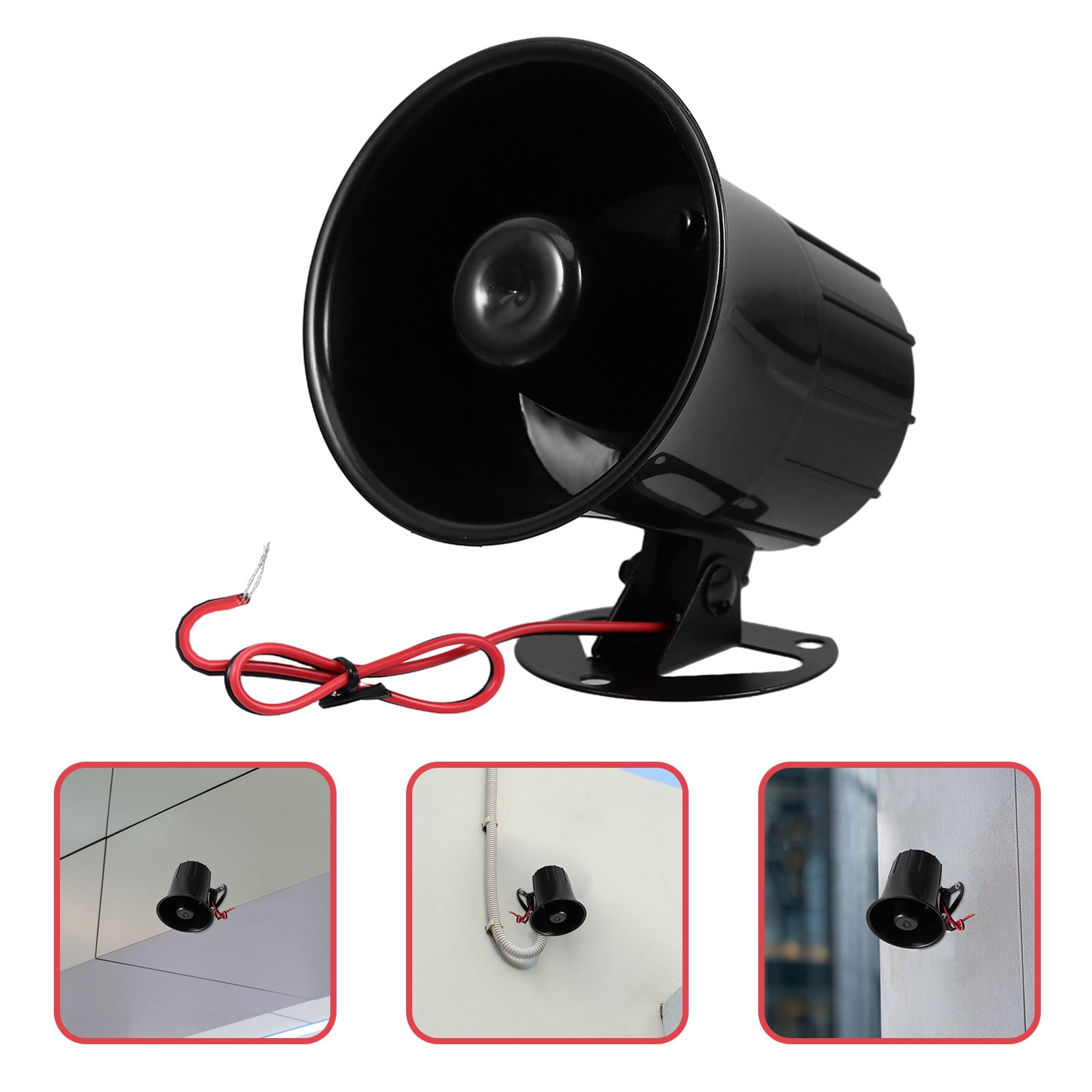 Masteelf Loud Burglar Alarm Siren High Pitched Anti Theft Alarm Horn ...