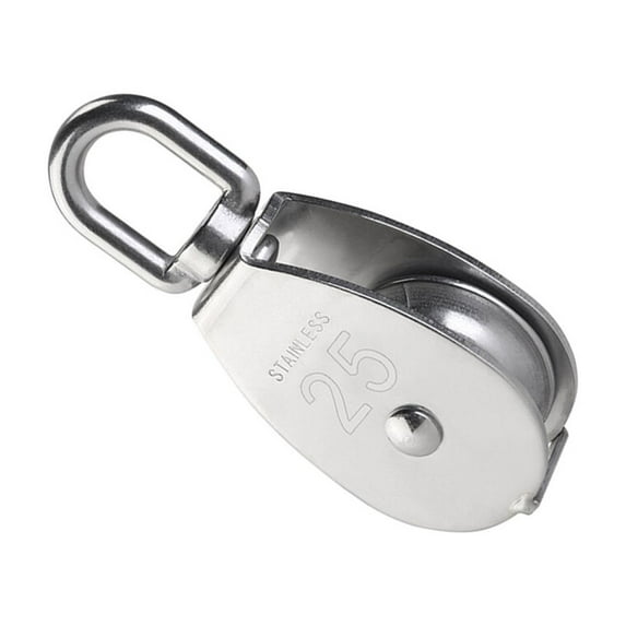 Masteelf M25 25mm Stainless Steel Single Wheel Swivel Pulley Block ...