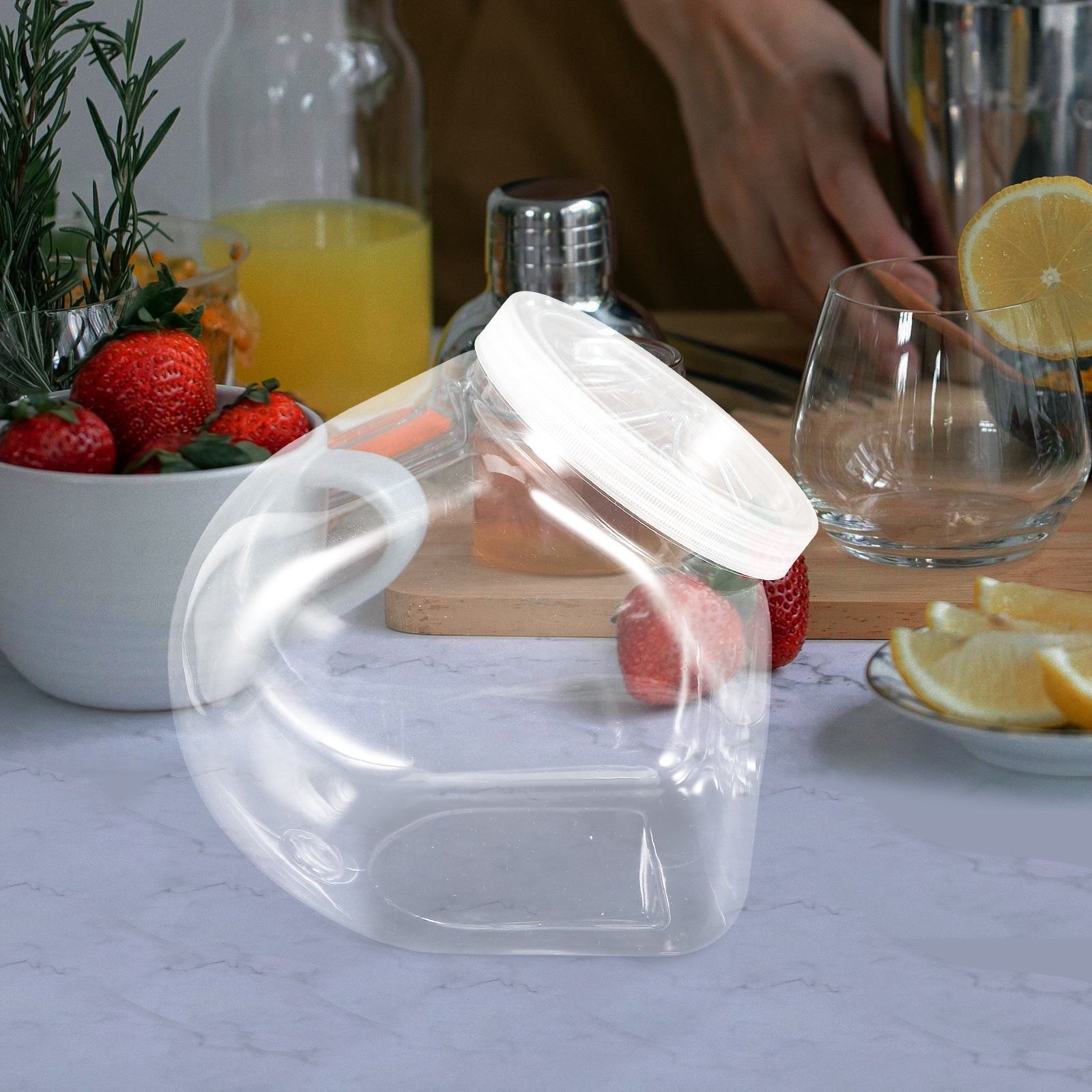 Masteelf MLINS 2900ml Transparent Wide Mouth Reusable Plastic Bottle ...