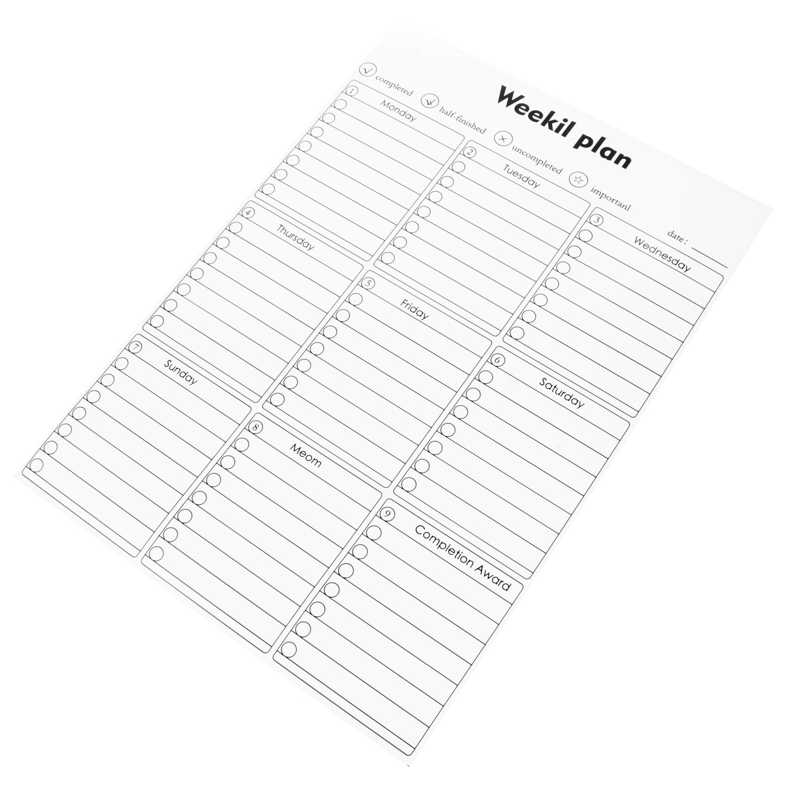 Masteelf Magnet Fridge Magnetic Schedule Refrigerator Schedule Sticker ...