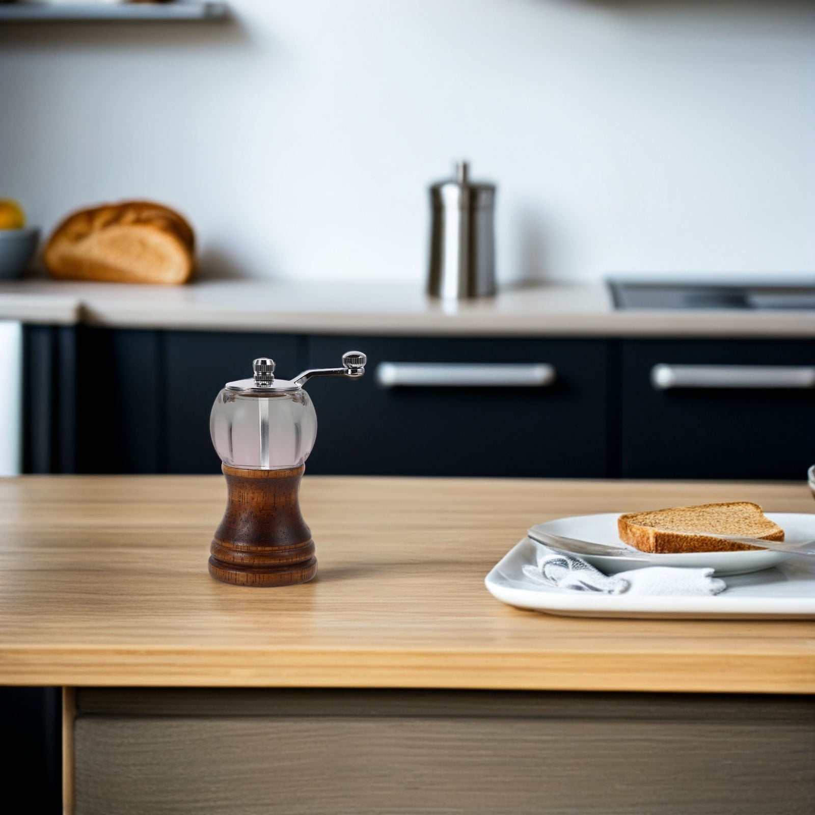 Masteelf Manual Mini pepper Grinder with Crank Handle for Kitchen and ...