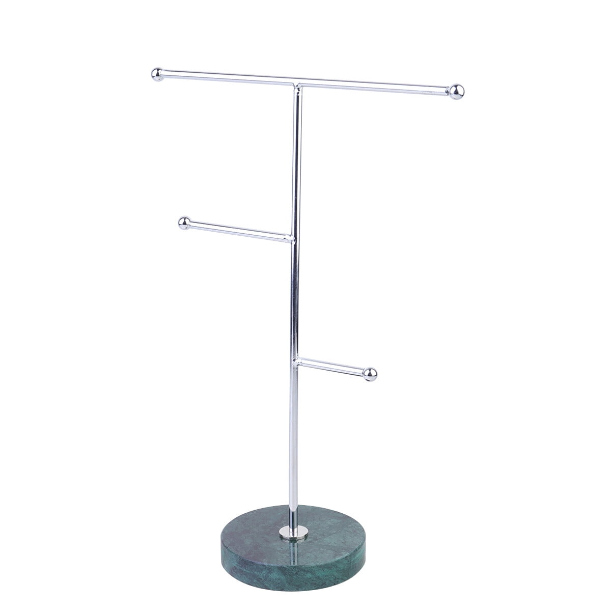 Masteelf Marble Plating Base T-shape Iron Rack Earring Jewelry Stand ...