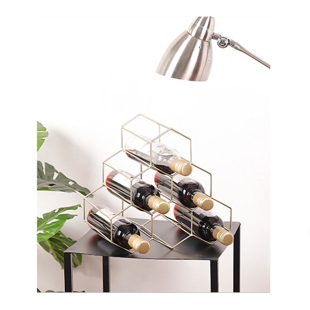 Masteelf Masteelf Creative Vintage Wire Wine Rack Display Stand for 6 ...