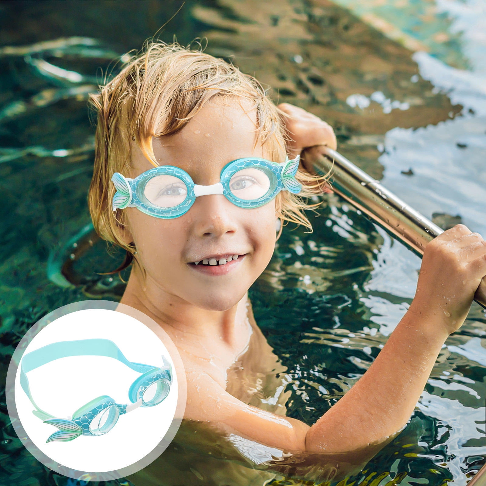 Masteelf Mermaid Swim Goggles for Kids with Silicone and PC Material ...