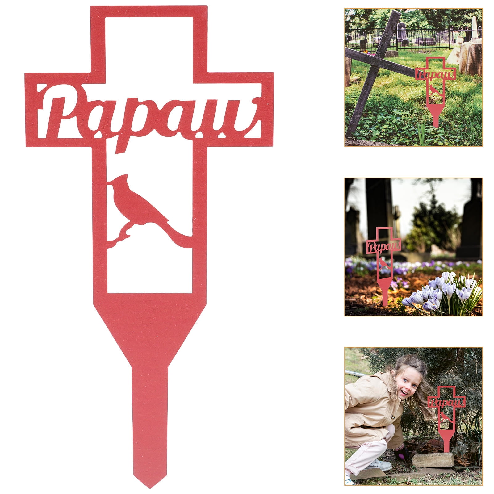 Masteelf Metal Cross Garden Stake Graves Cemetery Decoration Cemetery ...