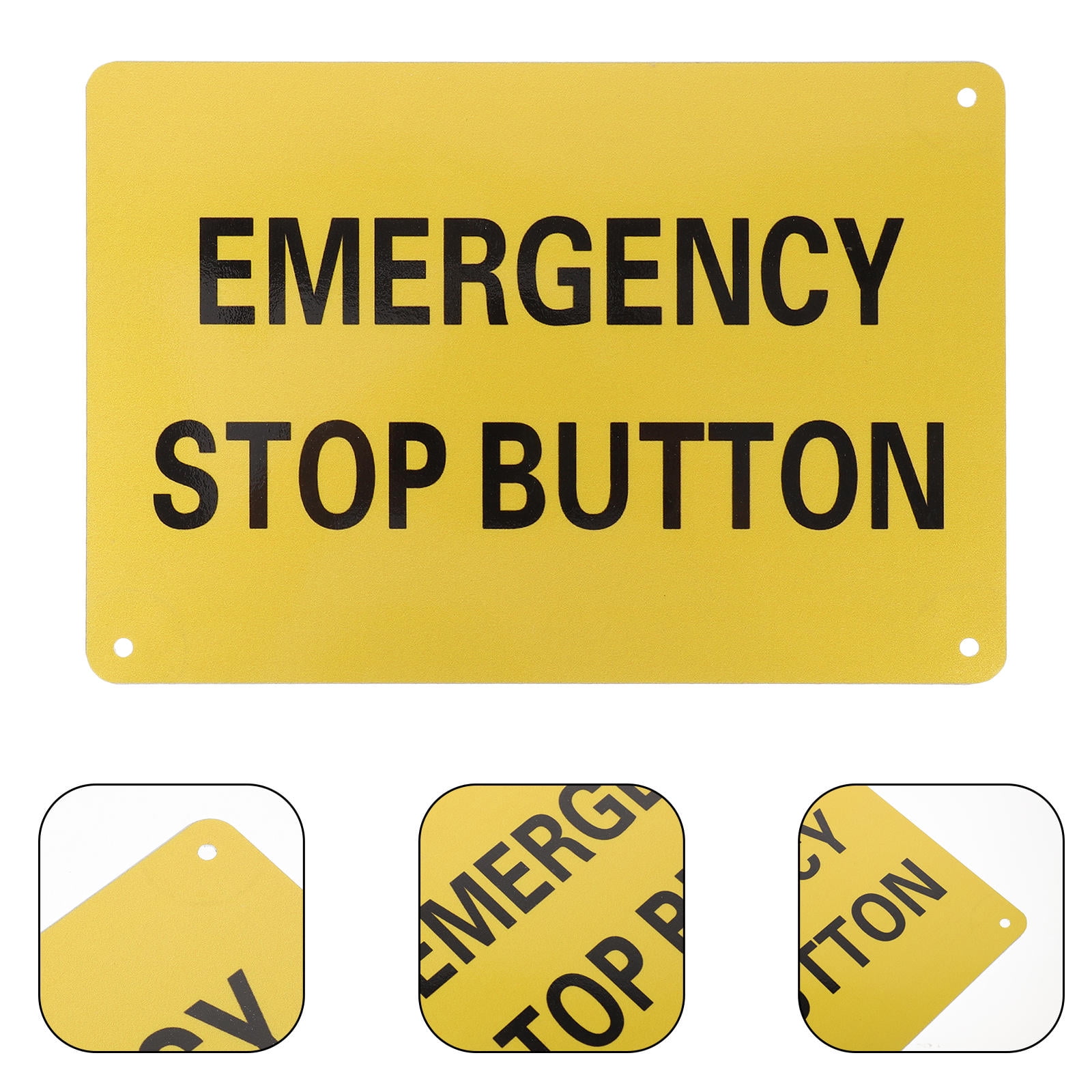 Masteelf Metal Emergency Stop Sign Machinery Equipment Warning ...