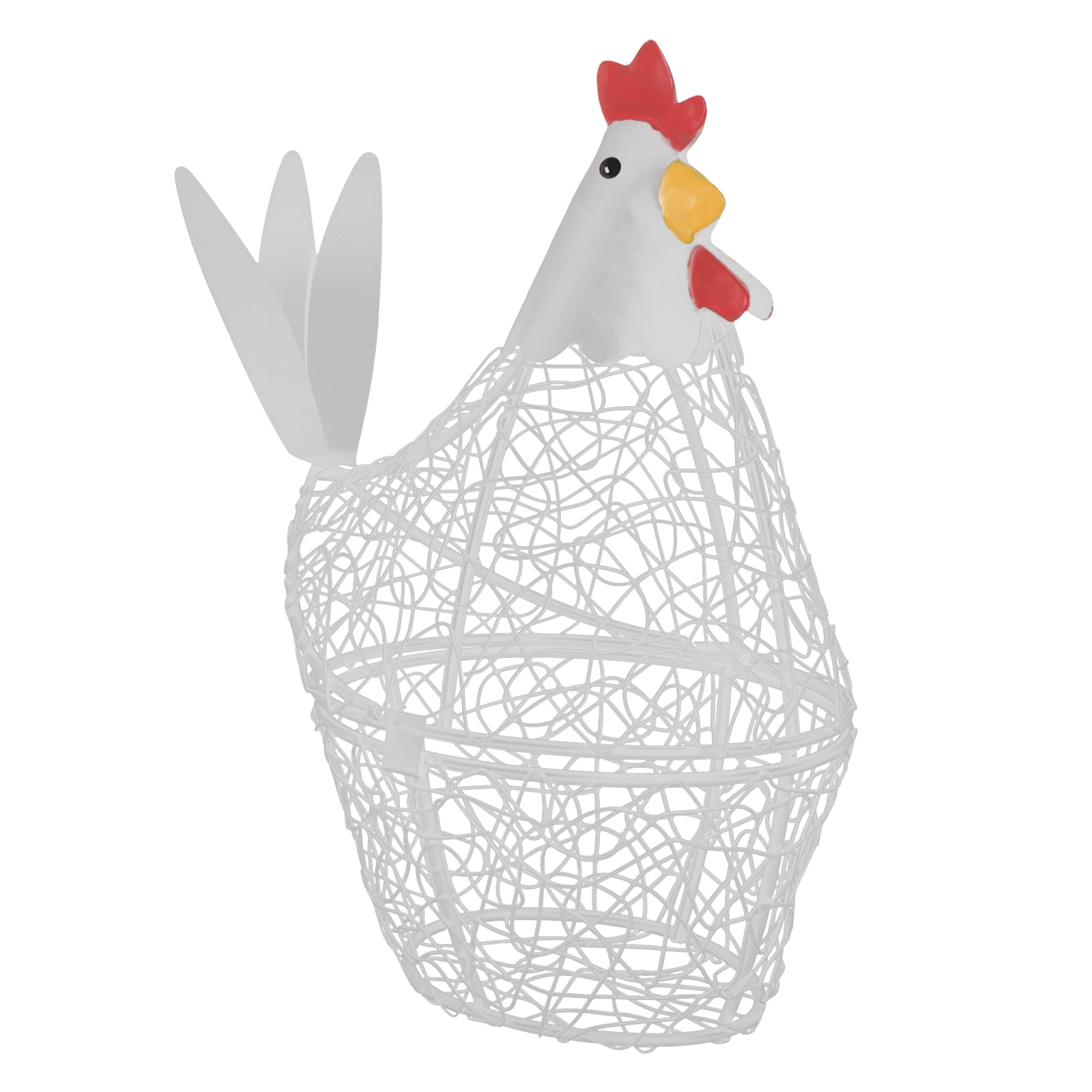 Masteelf Metal Farm Egg Collecting Basket with Chicken Shape Design ...