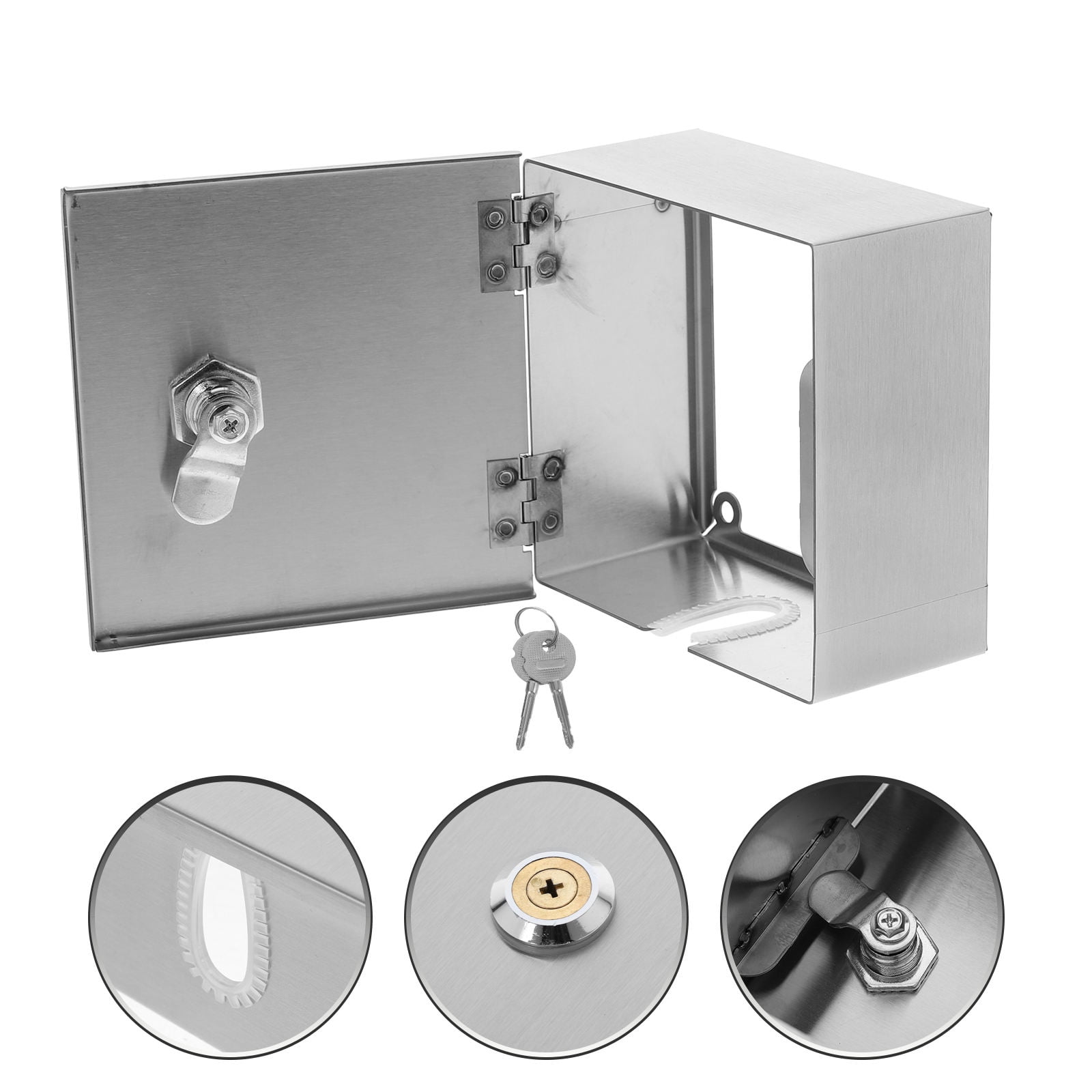 Masteelf Metal Project Box Lockable Socket Protector Waterproof ...
