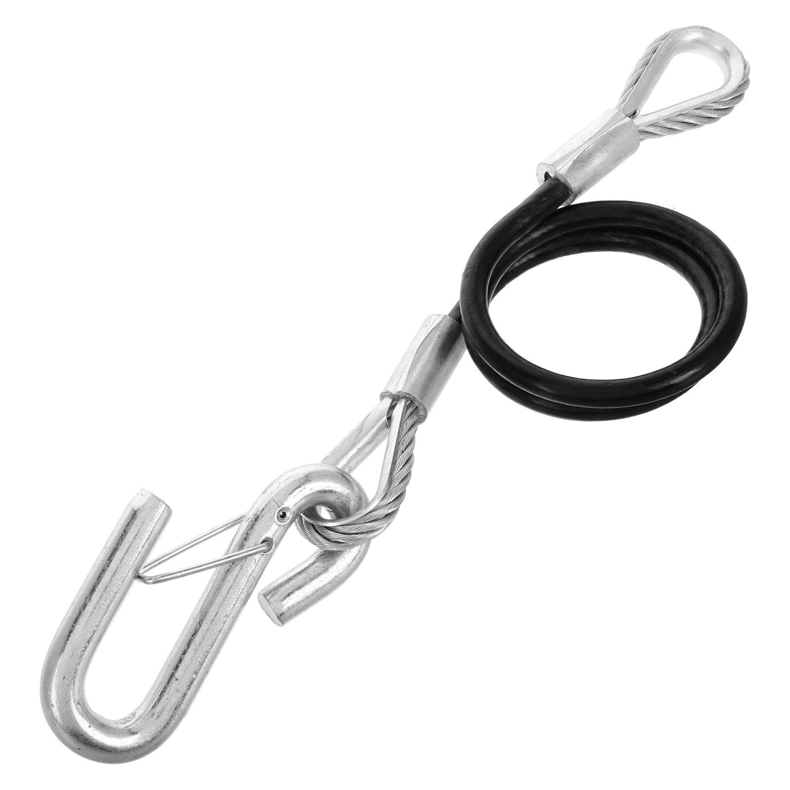 Masteelf Metal Trailer Safety Cables With Hook Heavy Duty Self-Coiling ...
