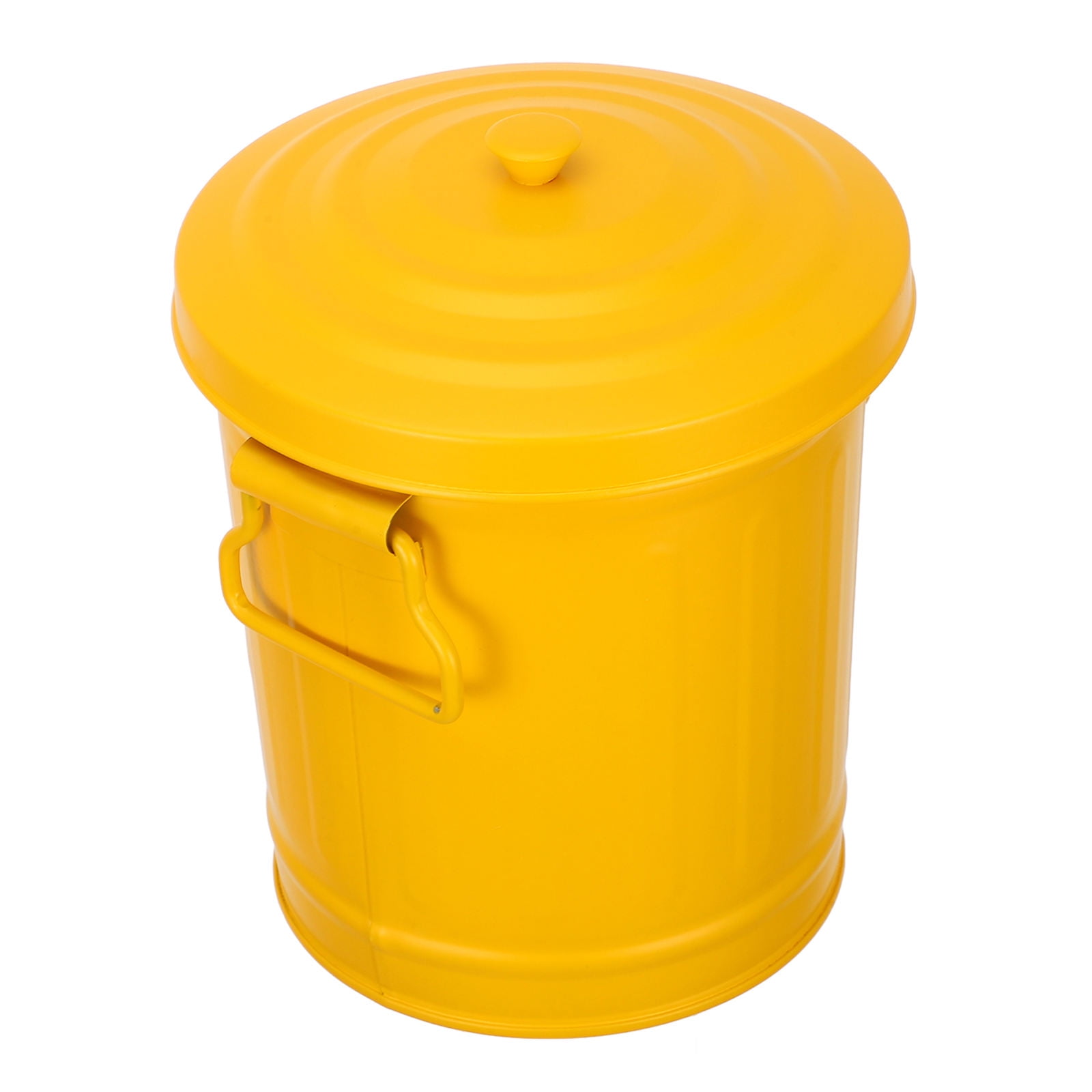 Masteelf Metal Trash Can With Lid Galvanized Waste Basket Bucket ...