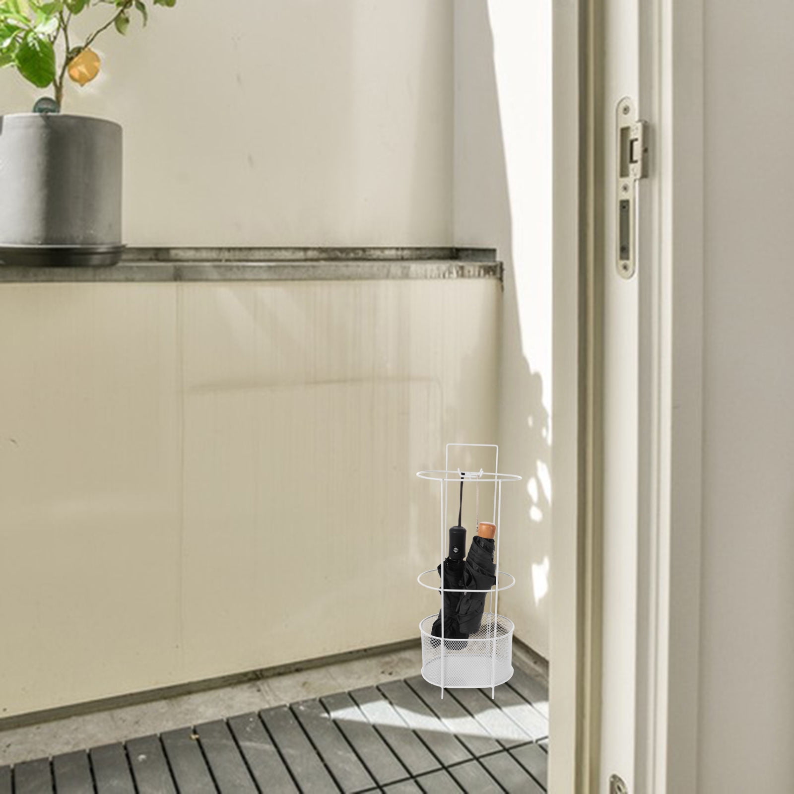 Masteelf Metal Umbrella Stand Holder Umbrella Bucket Freestanding ...