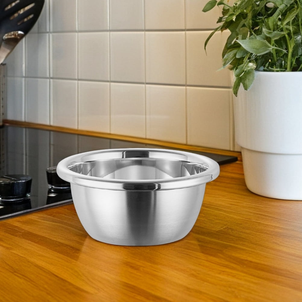 Masteelf Metal Wash Basin Round Fruit Washing Bowl Colander Big Hole ...