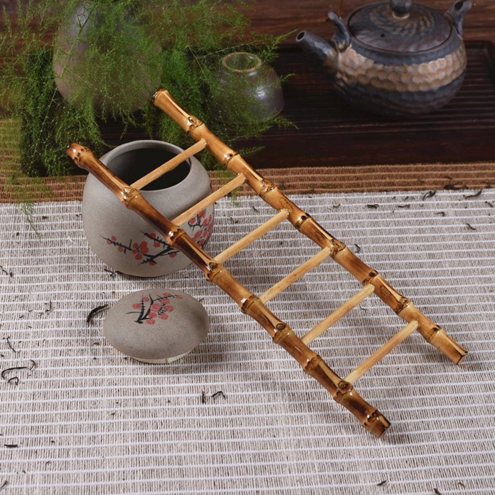 Masteelf Mini Bamboo Ladder Photo Props Simulation Bamboo Ladder Model ...