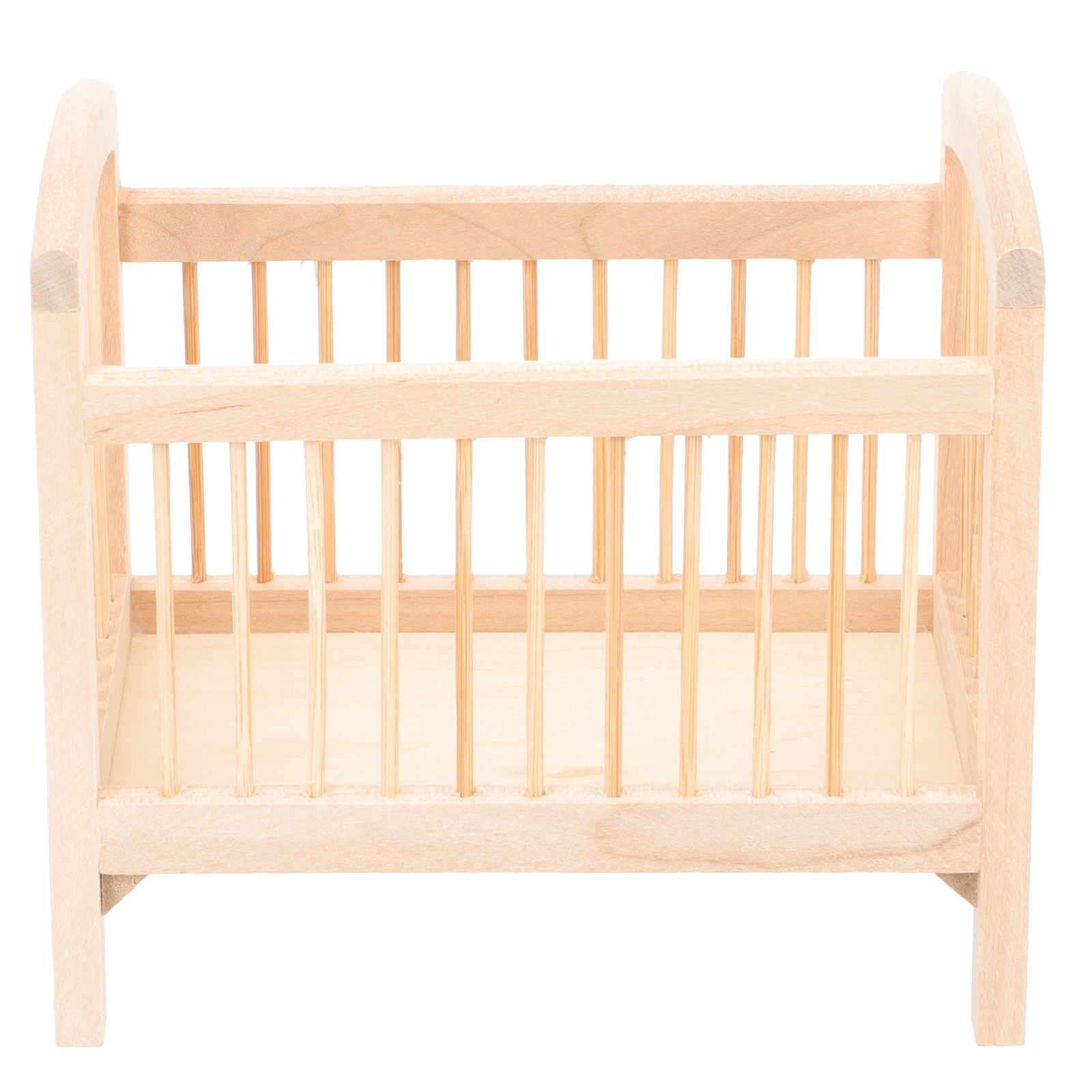 Masteelf Mini Doll Crib Miniature Wood Crib Figurine Kids Toy Girls ...