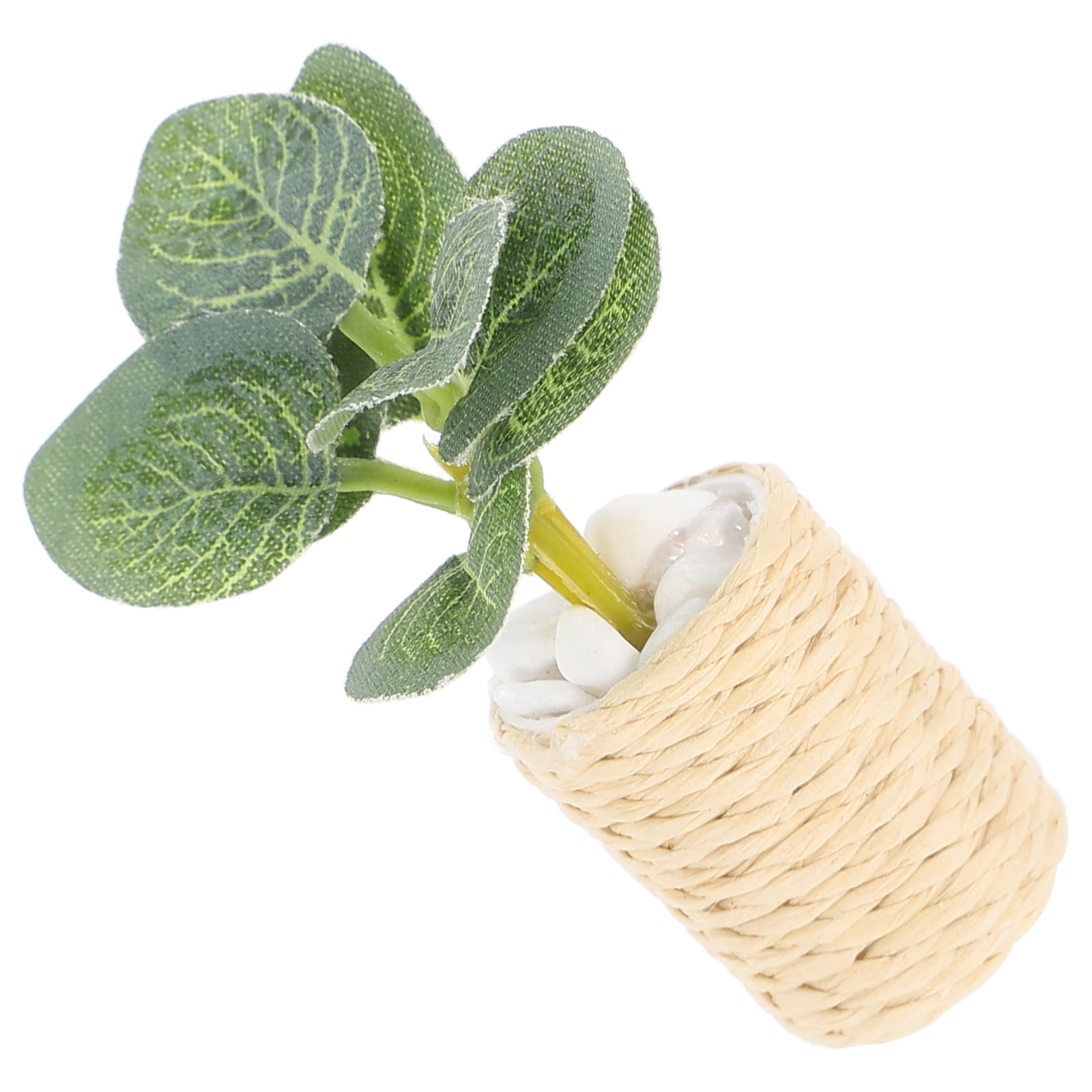 Masteelf Mini Fake Plant Miniature Bonsai Mini Potted Plants Tiny Green ...