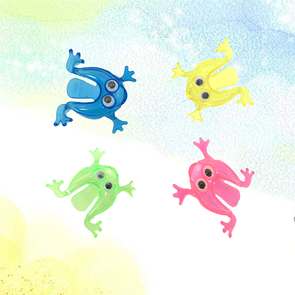 Masteelf Mini Jumping Frogs Toys Made of Safety PVC for Kids Playing ...